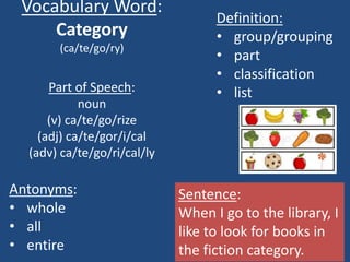 Vocabulary list 3 | PPTX