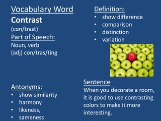 Vocabulary list 3 | PPT