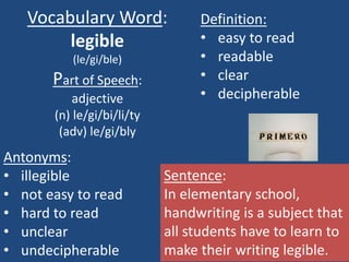 Vocabulary list 34 | PPT