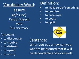 Vocabulary list 35 | PPT