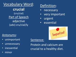 Vocabulary list 35 | PPT