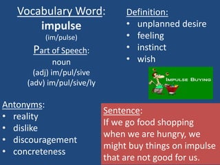 Vocabulary list 36 | PPTX