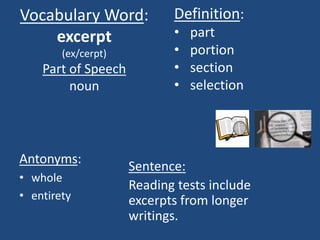 Vocabulary list 39 | PPTX