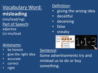 Vocabulary list 39 | PPTX