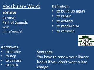 Vocabulary list 41 | PPTX