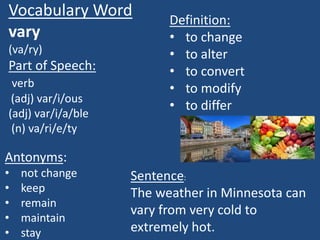 Vocabulary list 42 | PPTX