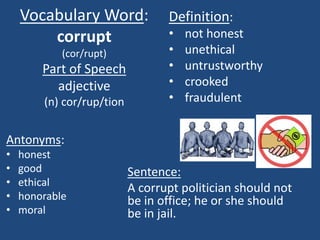 Vocabulary list 43 | PPT