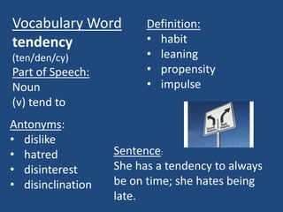 Vocabulary list 44 | PPT