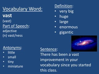 Vocabulary list 44 | PPT