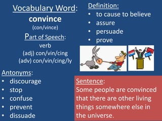 Vocabulary list 47 | PPT