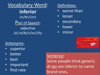 Vocabulary list 48 | PPT