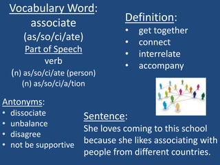 Vocabulary list 51 | PPT