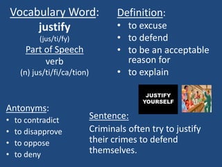 Vocabulary list 52 | PPT