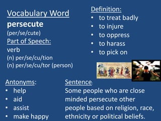Vocabulary list 52 | PPT
