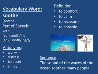 Vocabulary list 52 | PPT