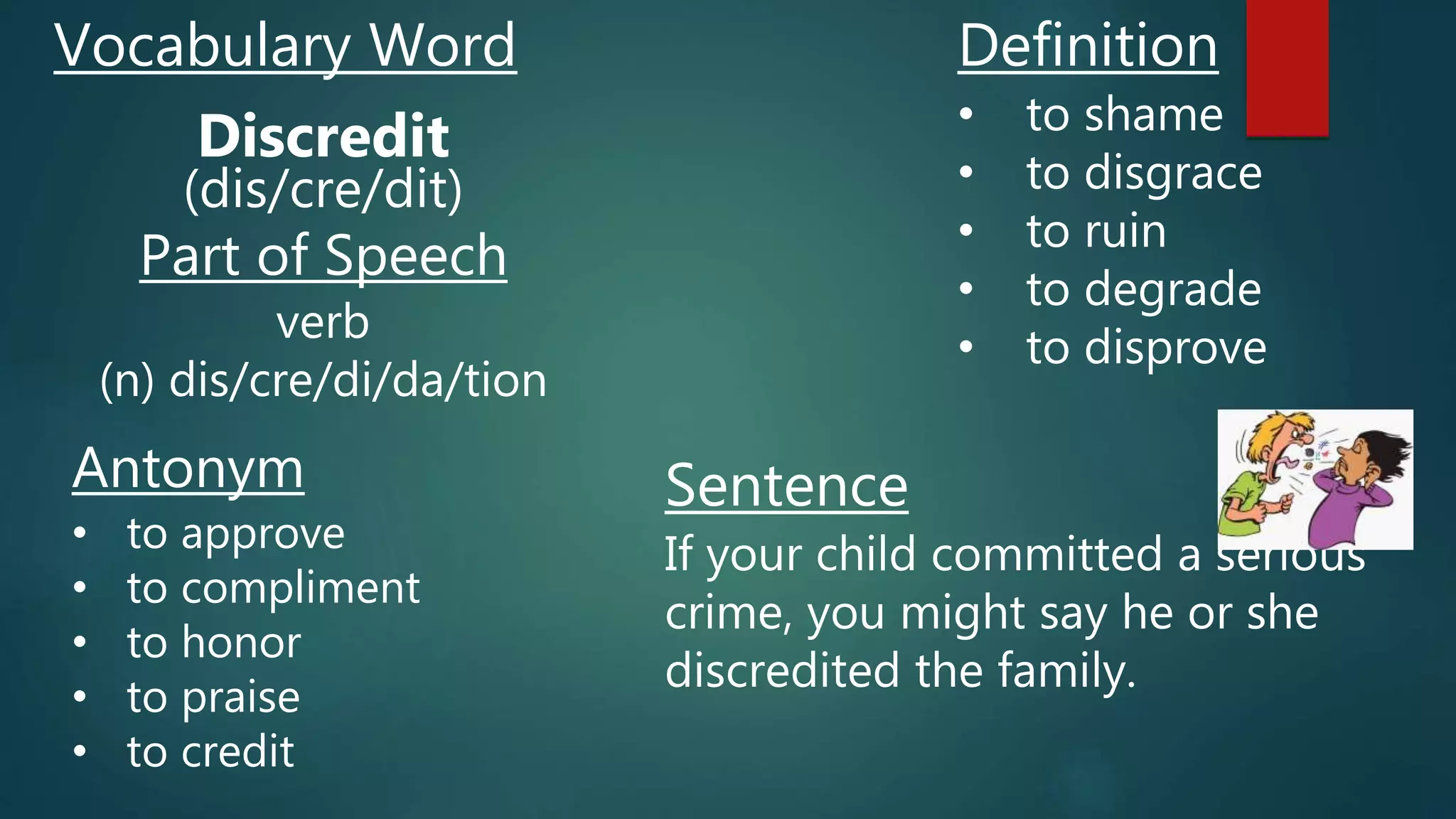 Vocabulary list 53 | PPTX