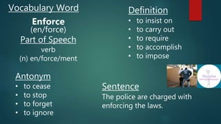 Vocabulary list 53 | PPTX