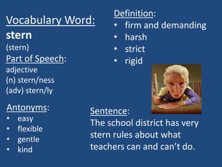 Vocabulary list 54 | PPT