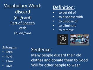 Vocabulary list 55 | PPT
