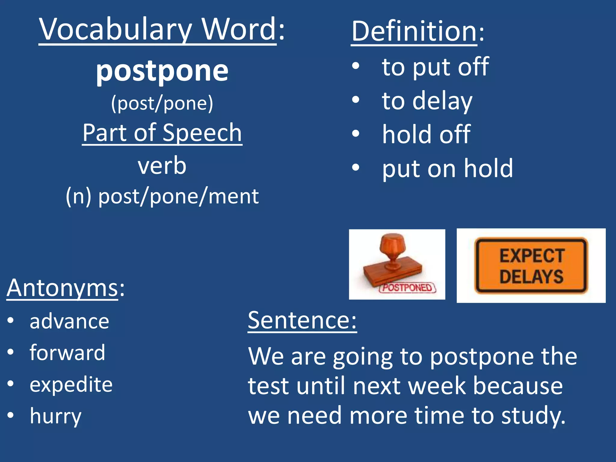 Vocabulary list 58 | PPTX