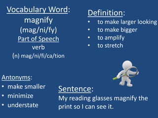 Vocabulary list 58 | PPTX