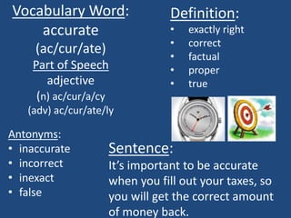 Vocabulary list 59 | PPTX