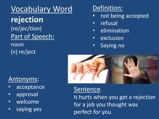 Vocabulary list 6 | PPT