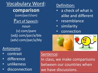 Vocabulary list 7 | PPT