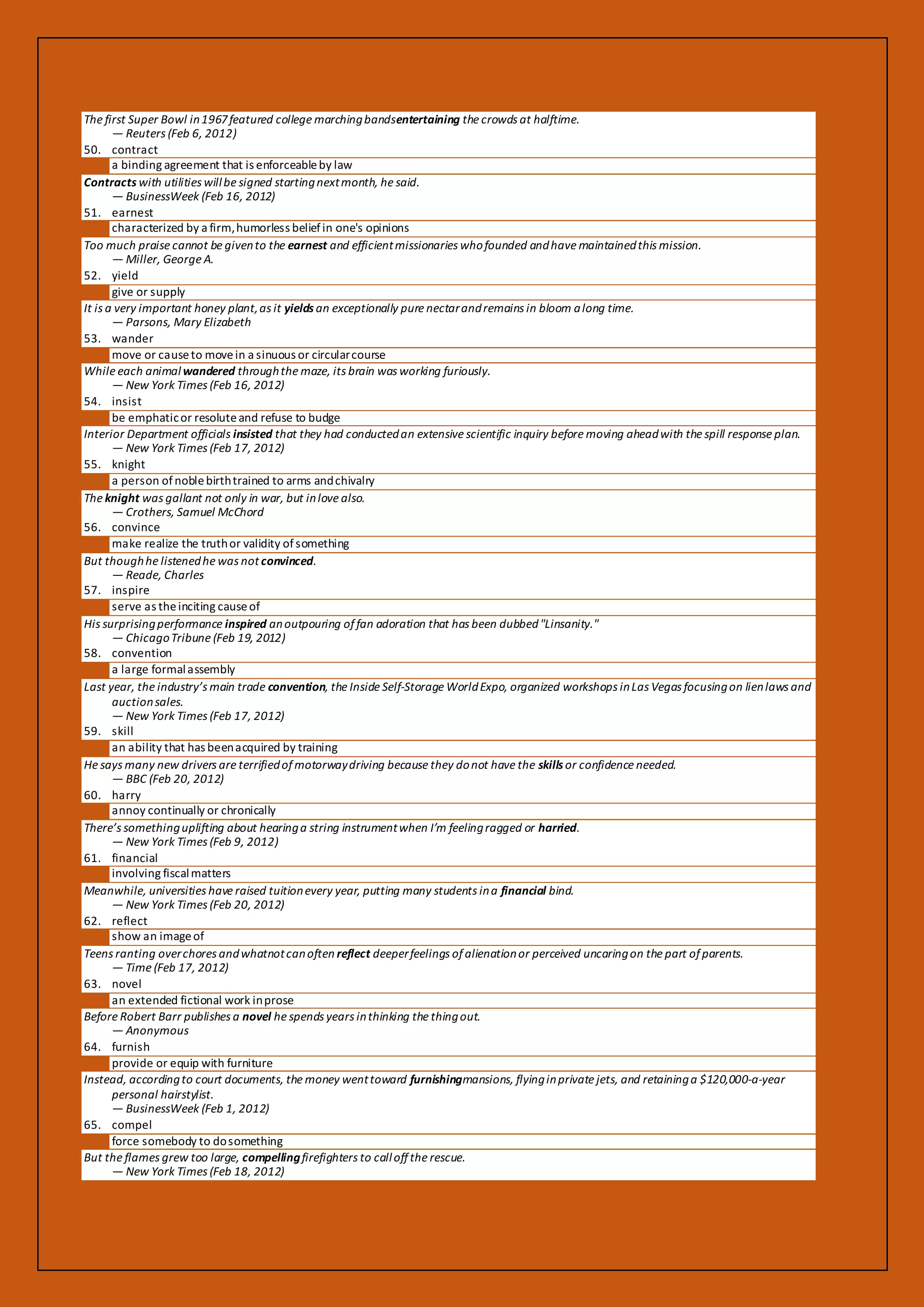 Vocabulary (list of 1001 words) | DOCX