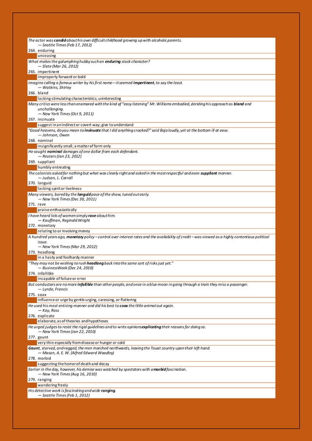 Vocabulary (list of 1001 words) | DOCX