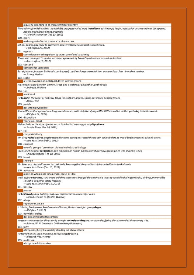 Vocabulary (list of 1001 words) | DOCX