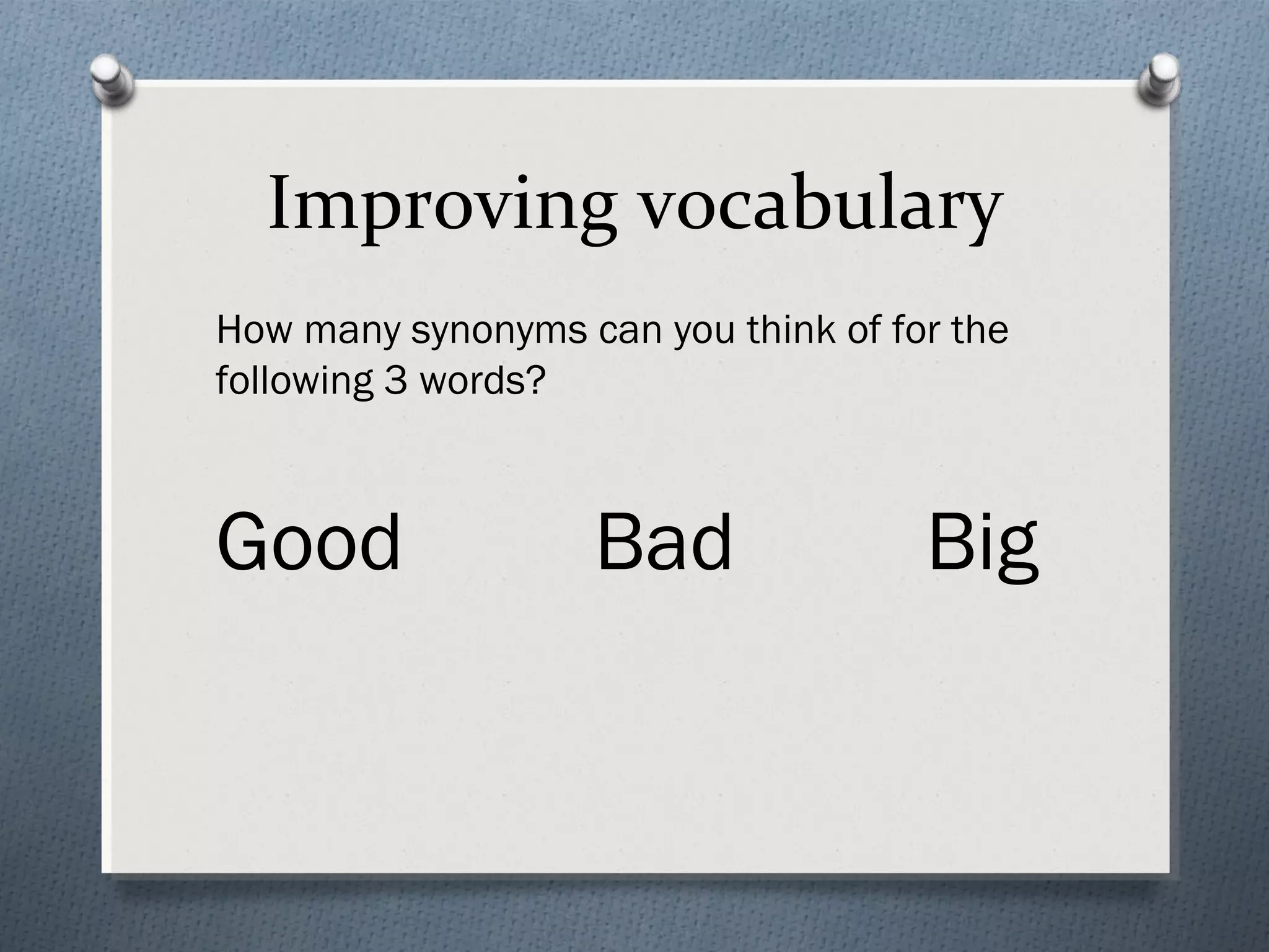 Vocabulary | PPT