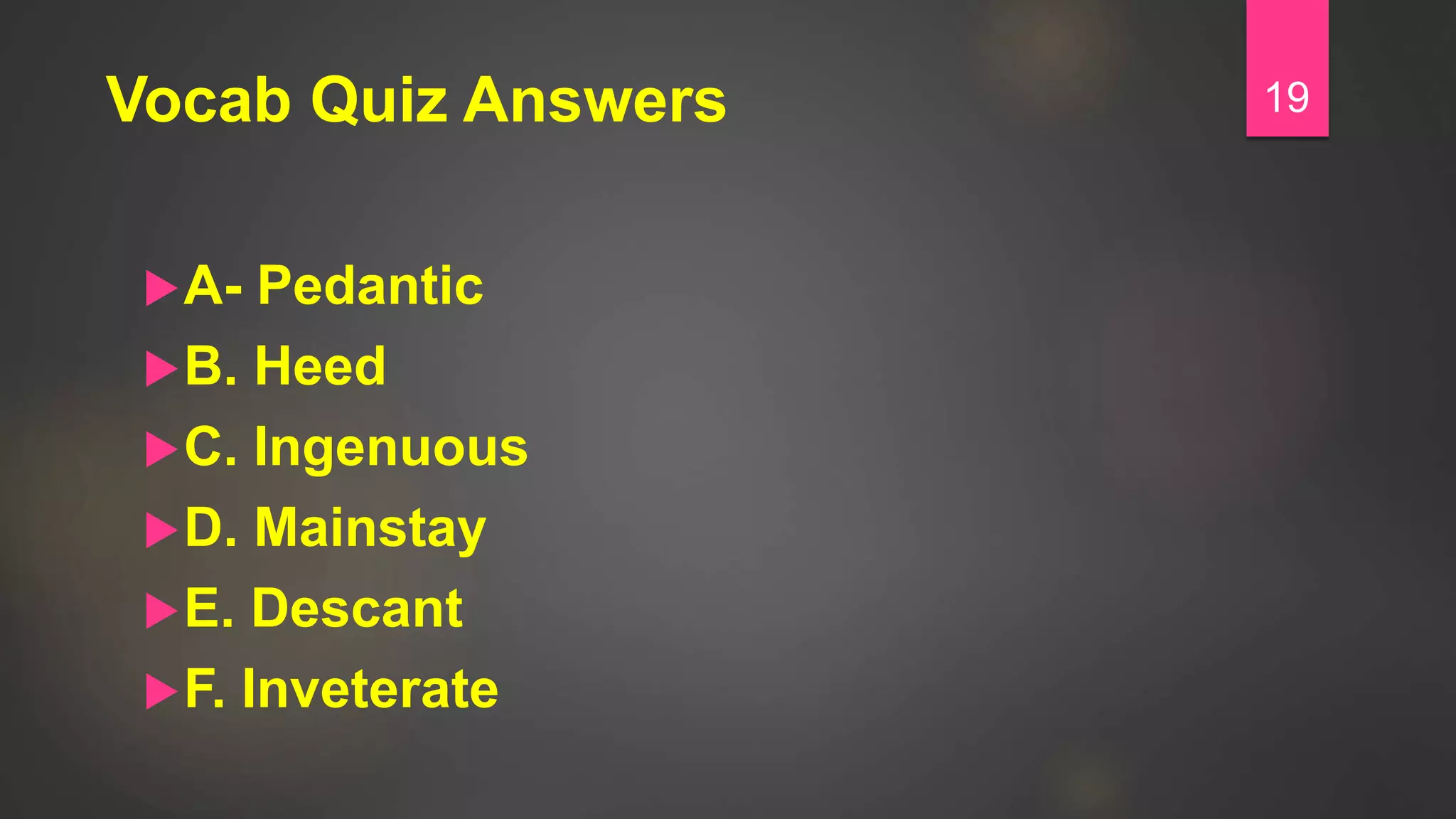 Vocabulary mnemonics | PPT