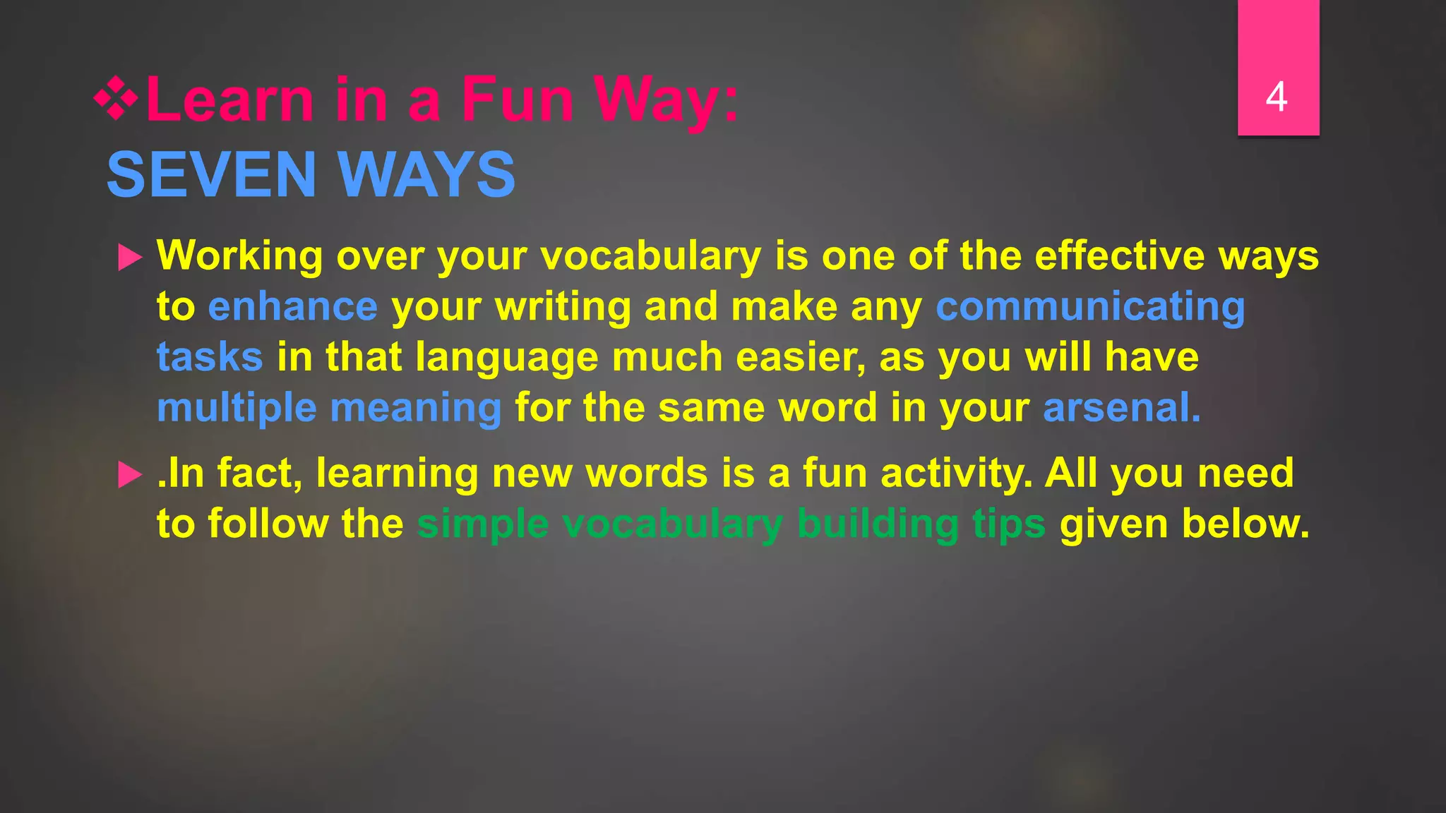 Vocabulary mnemonics | PPT