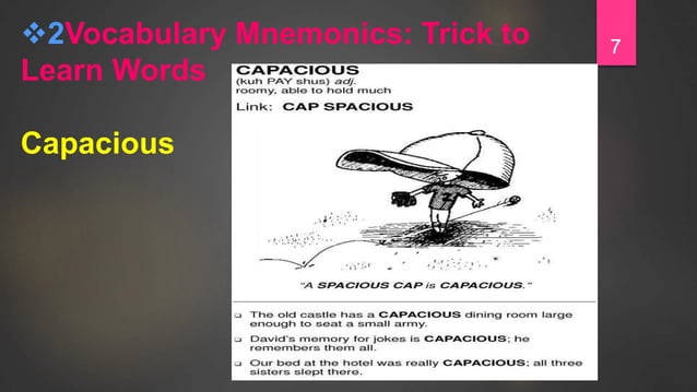 Vocabulary mnemonics | PPT