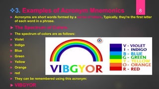 Vocabulary mnemonics | PPT