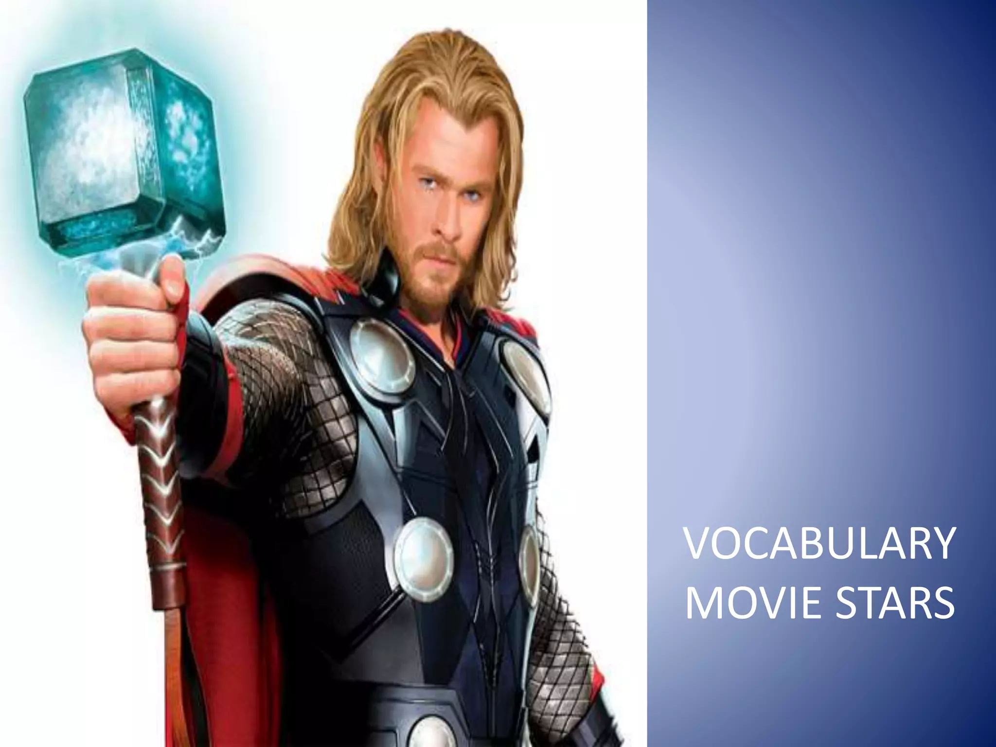 Vocabulary movie stars | PPTX