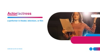 Vocabulary movie terms | PPTX