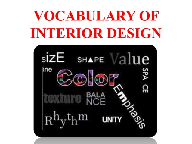 Vocabulary of Interior Design | PPTX