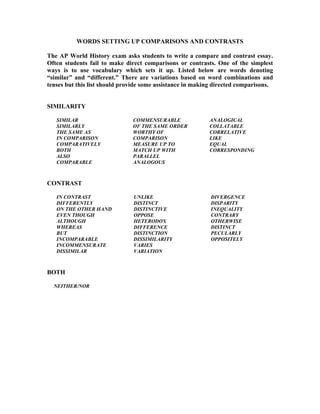 Vocabulary Of Tone And Comparison | PDF