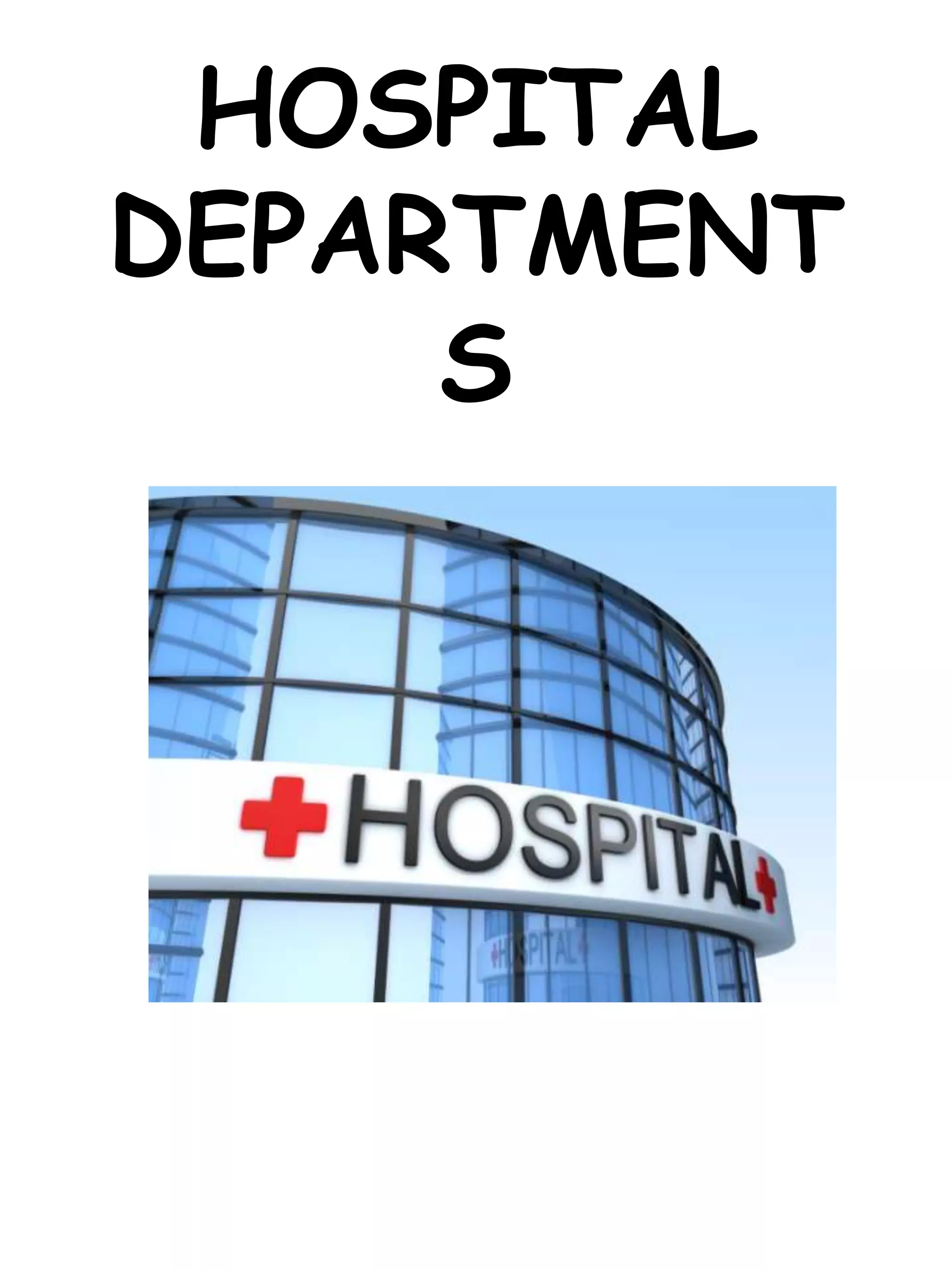 Vocabulary on hospital_departments_body_parts | PPTX