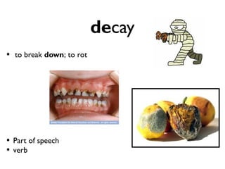 Vocabulary packet 6 (de ) | PPT