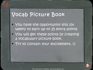 Vocabulary picture book | PPT