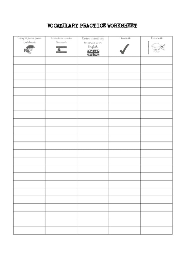 Vocabulary practice worksheet | PDF