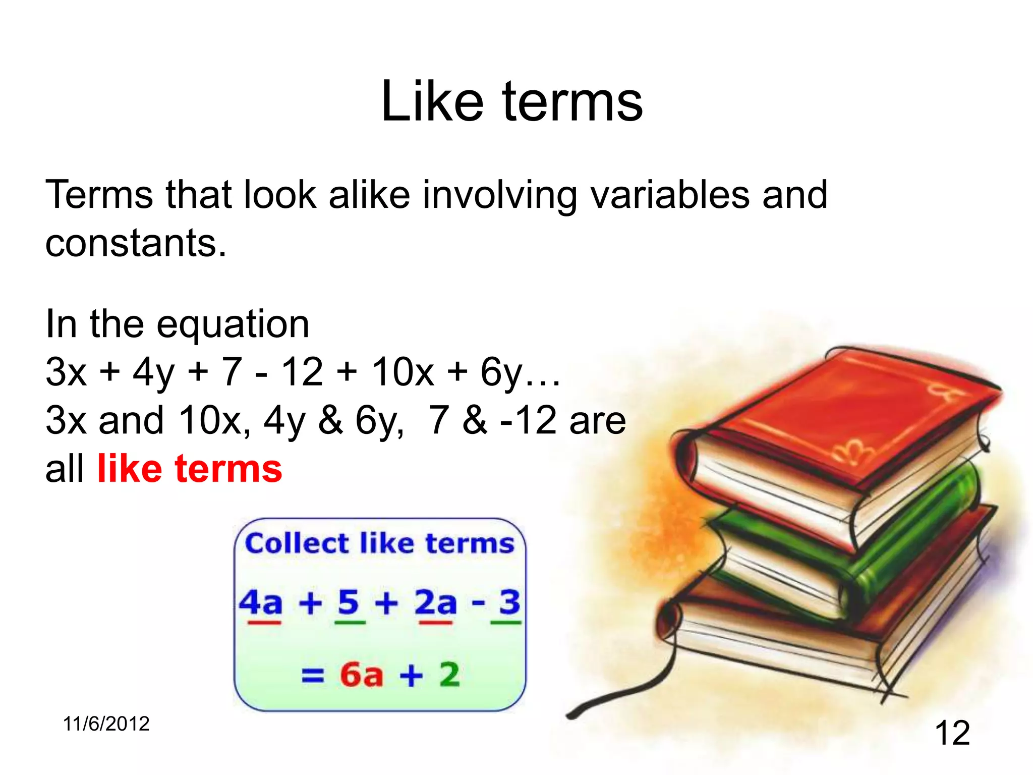 Vocabulary presentation equations | PPTX