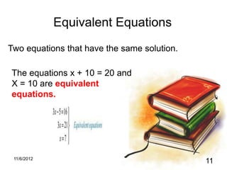 Vocabulary presentation equations | PPTX