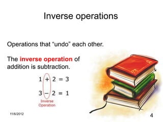Vocabulary presentation equations | PPTX