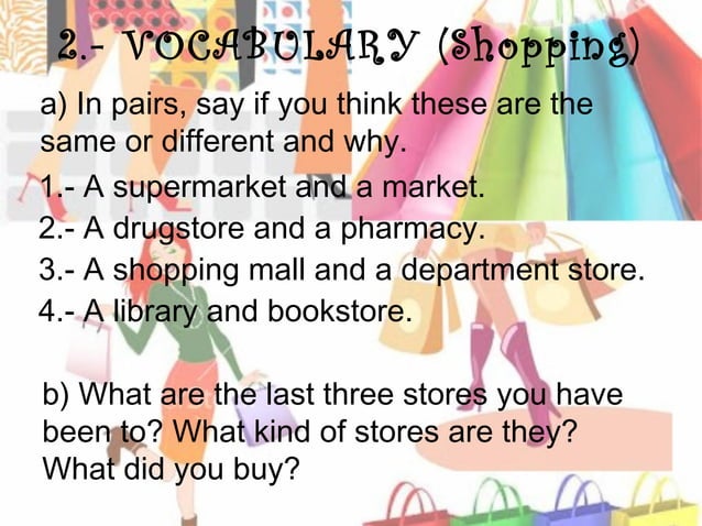 Vocabulary (shopping) traducción finalizada | PPT | Grocery Shopping ...