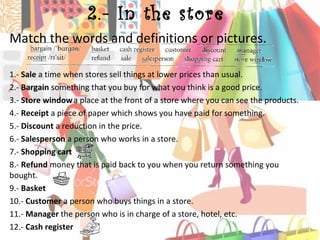 Vocabulary (shopping) traducción finalizada | PPT | Grocery Shopping ...