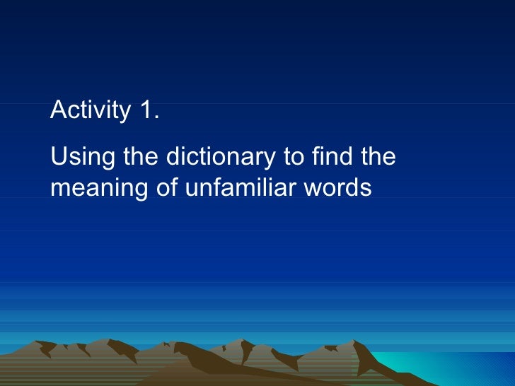 Unfamiliar words with meaning and sentence - coinsbap